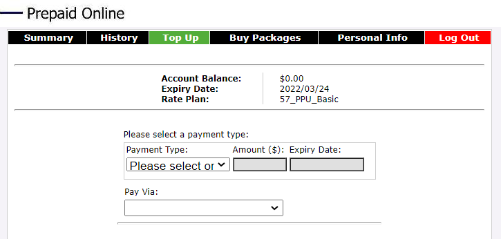 Prepaid Account Management Portal | OneComm